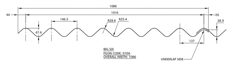 Marley Eternit Profile 6 Fibre Cement Profile Sheet UK